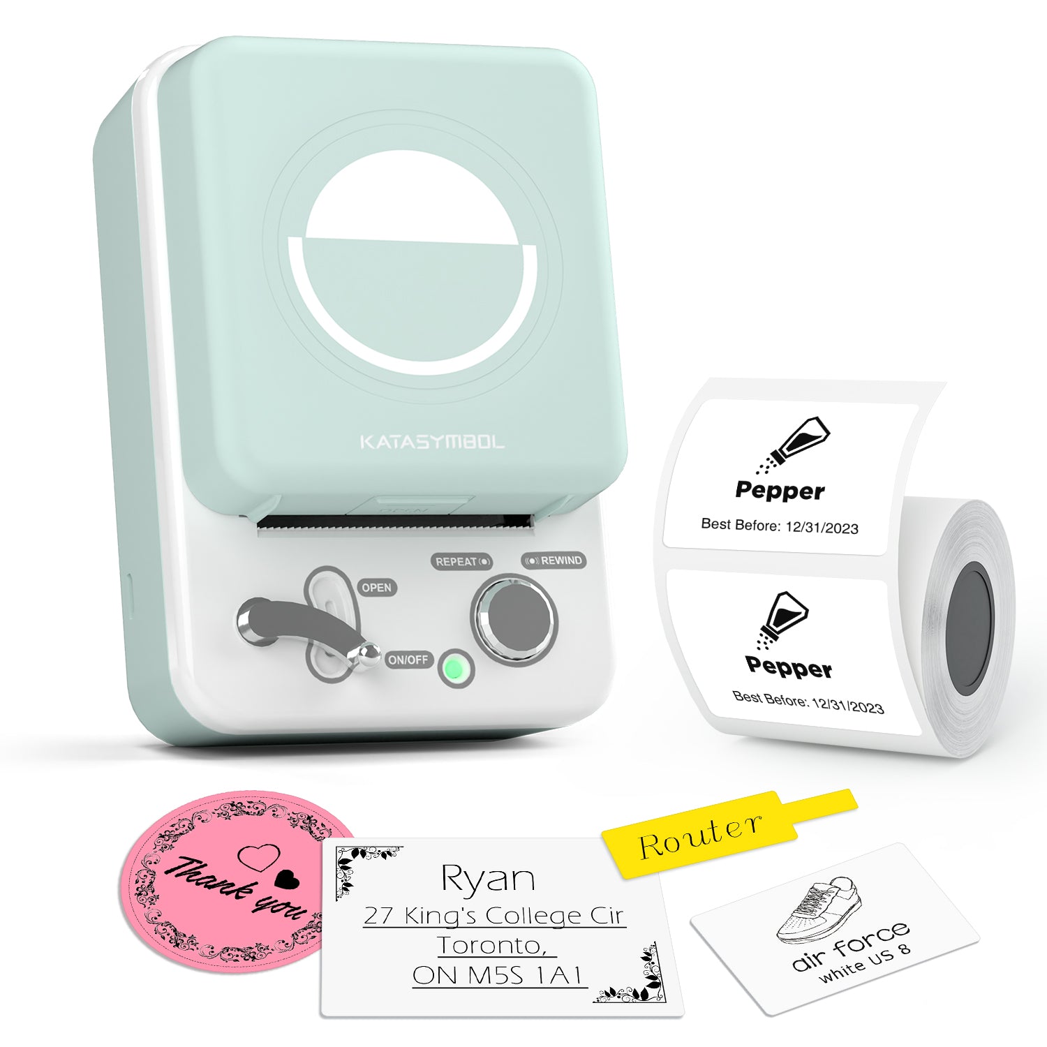 SUPVAN T50M Bluetooth Label Maker Machine with Tape, Wide Waterproof L