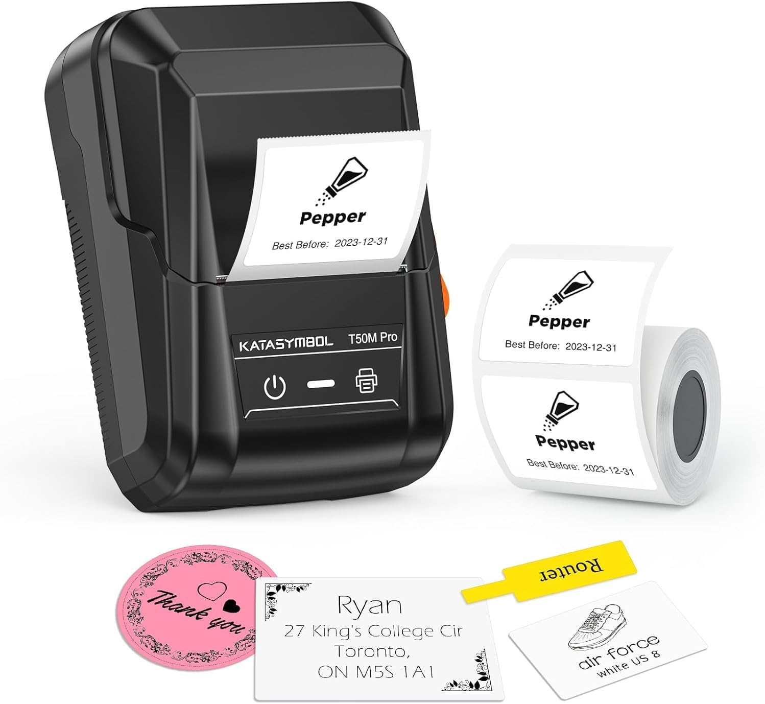 SUPVAN T50M Pro Bluetooth Label Maker Machine with Tape, Wide Waterpro